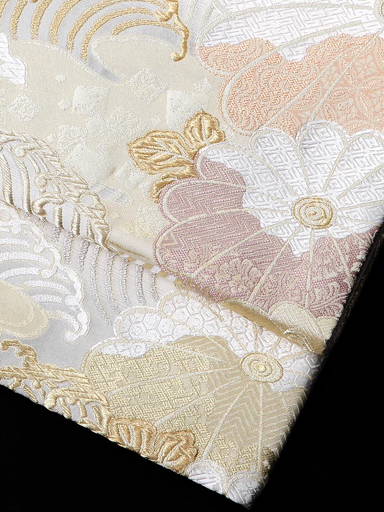 【高級帯レンタル】obi-24-268 伊豆蔵 波と花柄 サイズ 波と花柄｜KIMONO-PRO（キモノプロ）京都のきものレンタル・全国宅配 ...